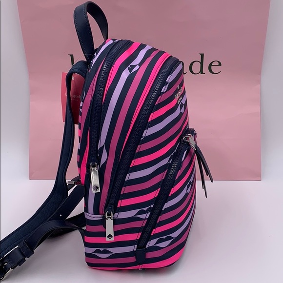 kate spade | Bags | Kate Spade Karissa Nylon Lip Print Md Backpack ...